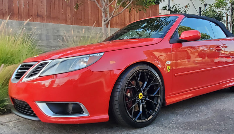 2009 Saab 93 Convertible | OS Si03 19x8.5 5x110 Matte Black – OSWheels