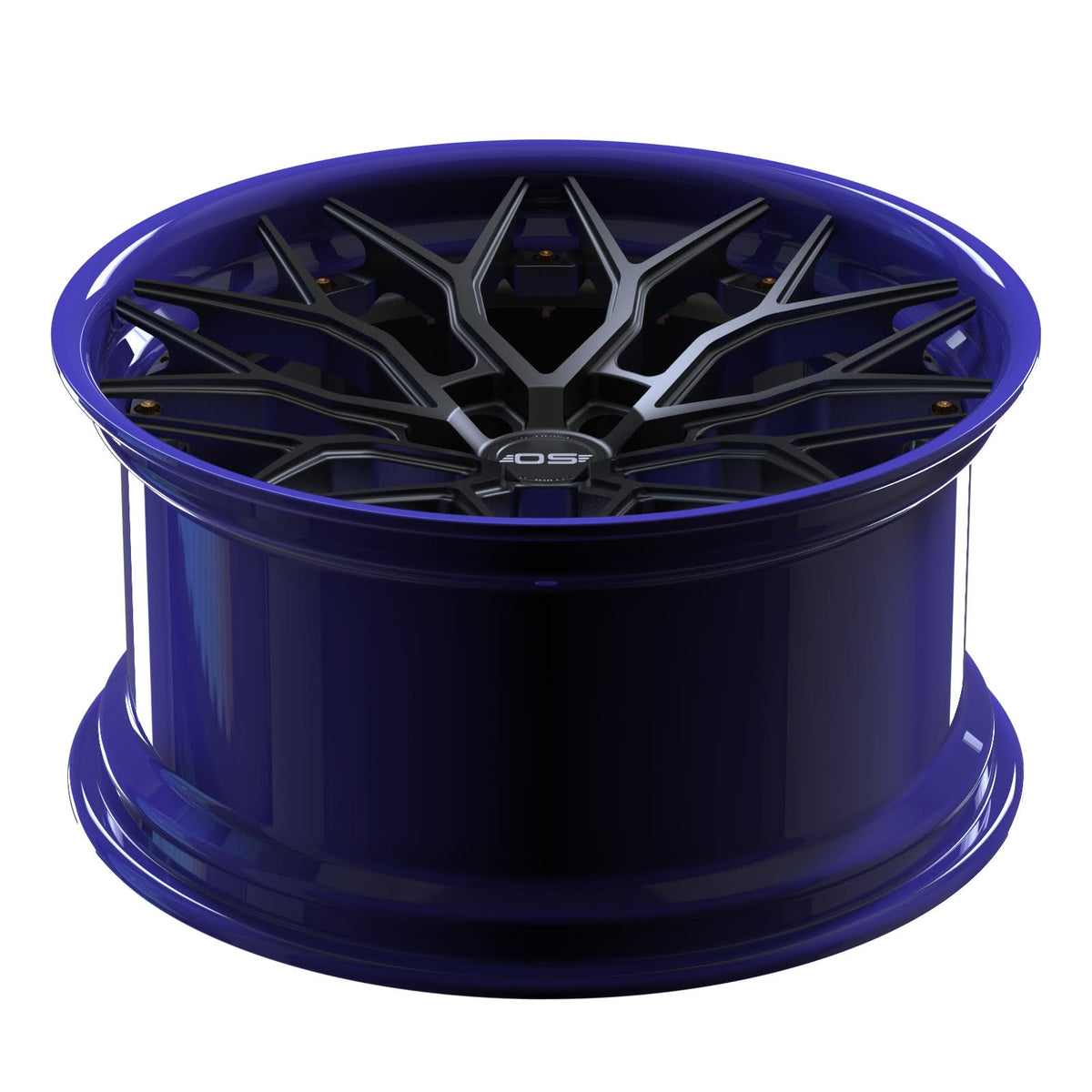 OS Forged Wheels Fi01 Satin Black Royal Blue Lip – OSWheels