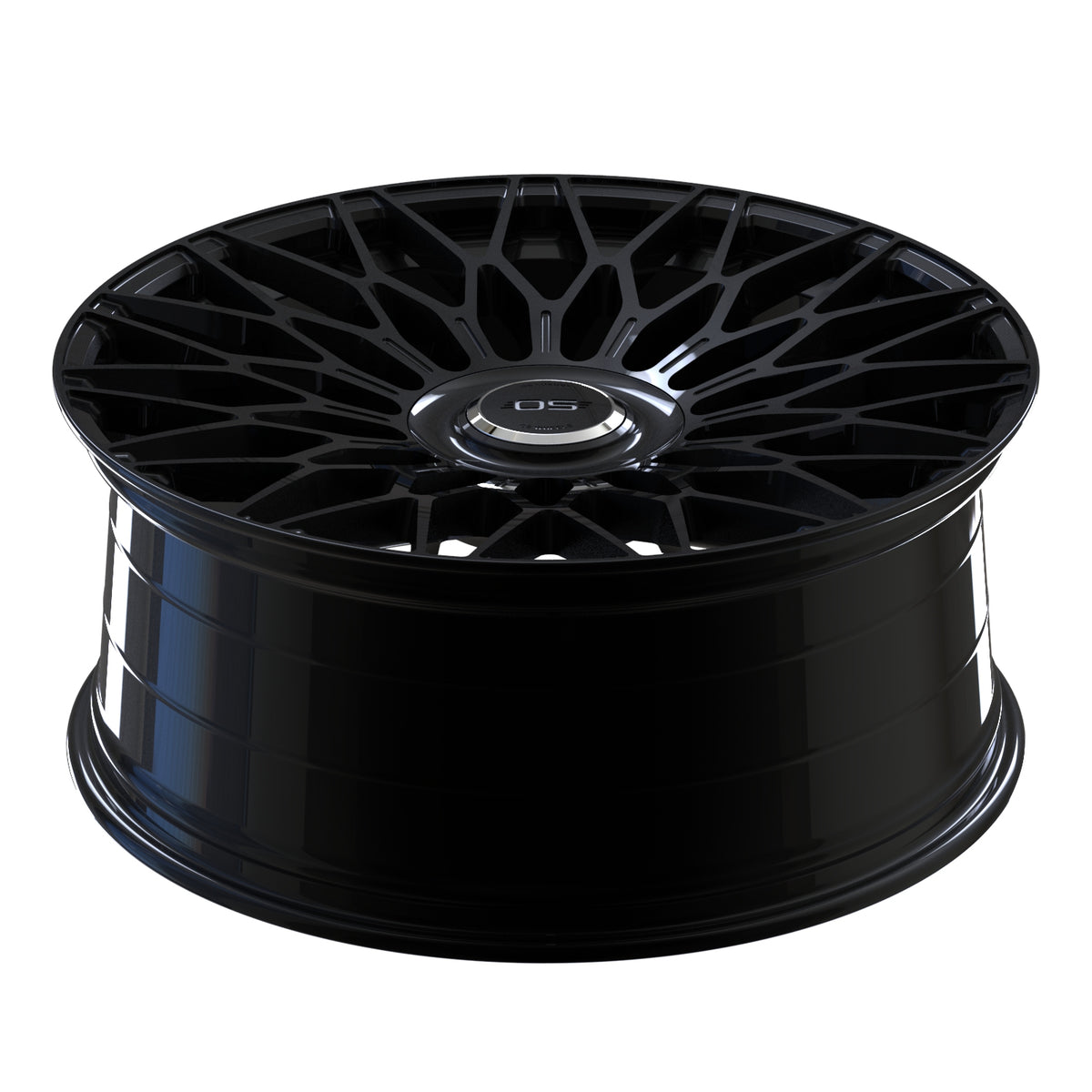 OS Wheels FF01 Flow Forged Gloss Black with Floating Caps – OSWheels
