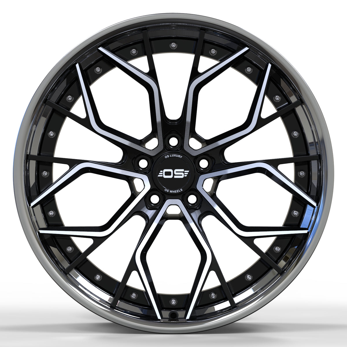 OS Forged Wheels Fi03 Black Machined Chrome Lip – OSWheels
